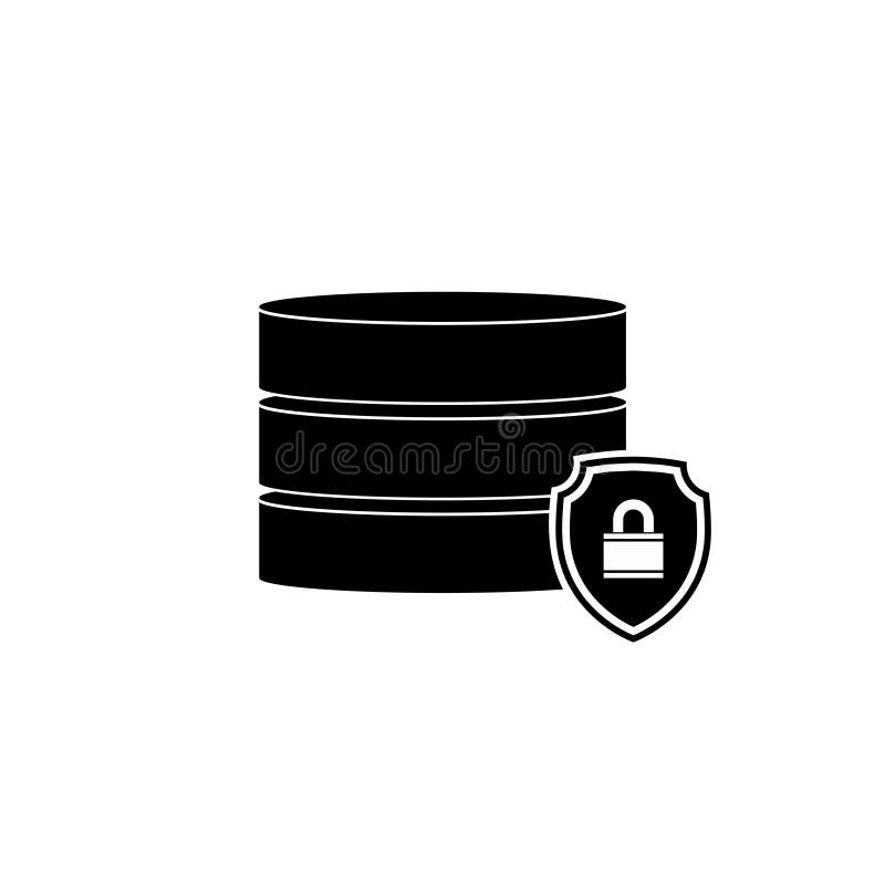 Data Protection Icon Isolated on White Background Stock Vector ...
