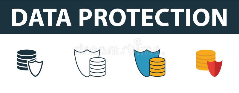 Data Protection Icon Set. Premium Symbol in Different Styles from ...