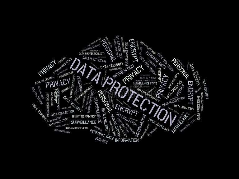 DATA PROTECTION - Image with Words Associated with the Topic DATA ...
