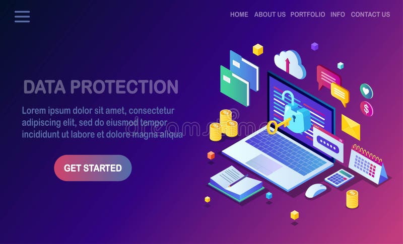 Data Protection. Internet Security, Privacy Access with Password Stock ...