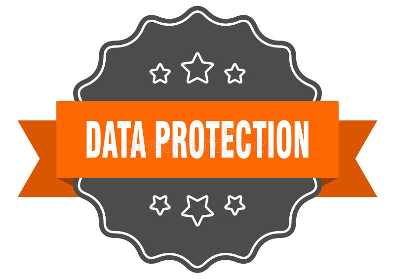 Data Protection Button. Sticker. Banner. Rounded Glass Sign Stock ...