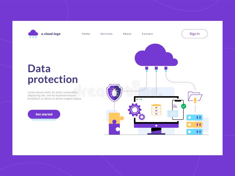 Data Leaks, Cloud Hacking. Data Hack Problem. Vector Stock Illustration. Stock Vector ...