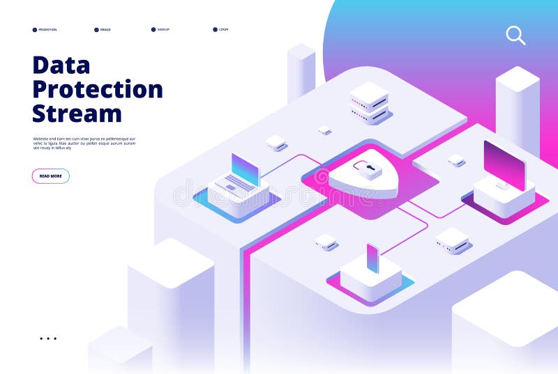 QR Code Verification. Isometric Barcode Mobile Scanning, Customer Makes Paying with Phone ...