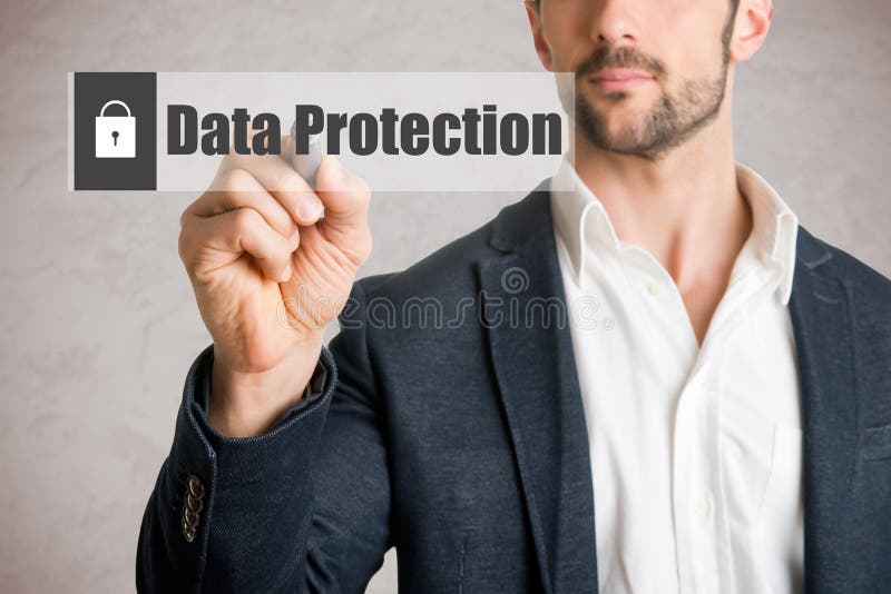 Data Protection stock photo. Image of computer, icons - 69686770