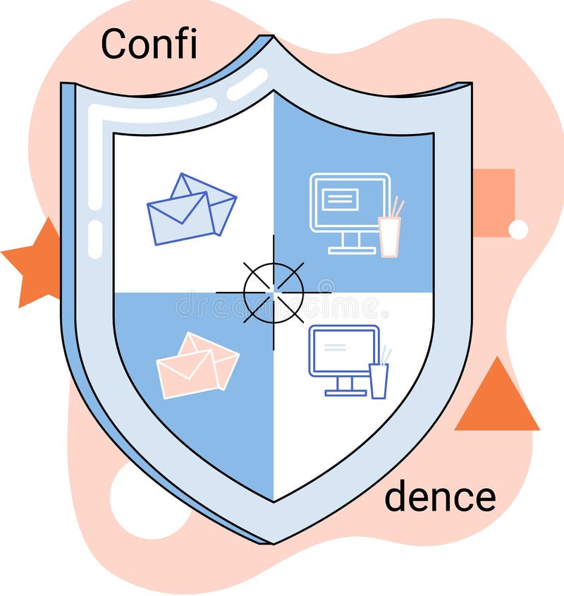 Data Protection. Modern Flat Design Style Graphic Elements. Shield with ...