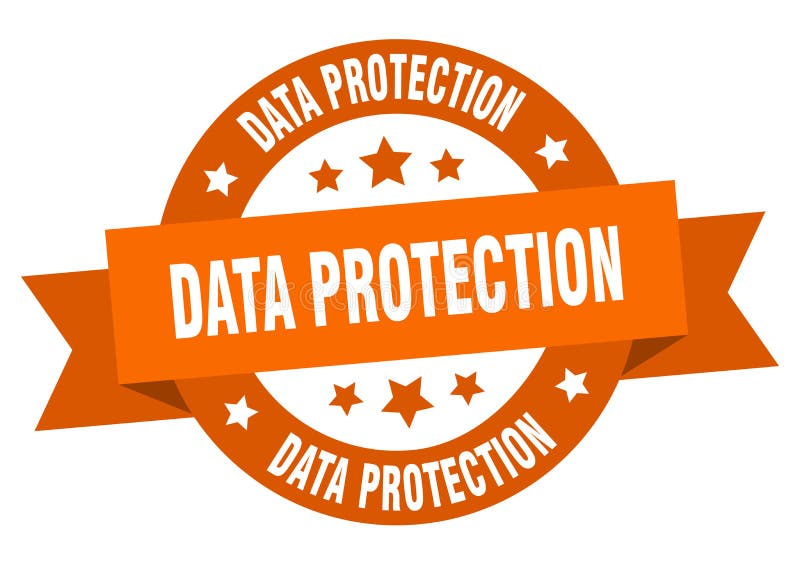 Data Protection Round Ribbon Isolated Label. Data Protection Sign Stock ...