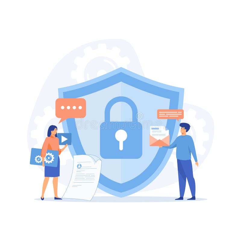 Data Protection. Safety and Confidential Data Protection Stock Vector ...