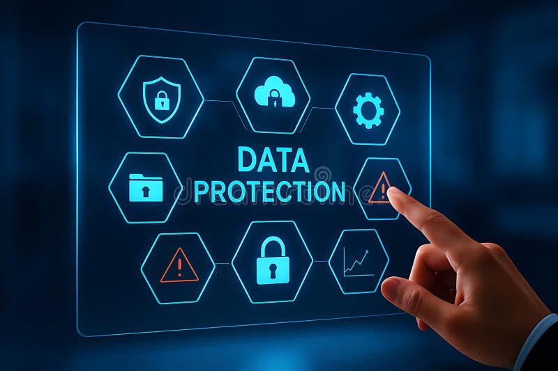 Data Protection Security System Interface Stock Illustration ...