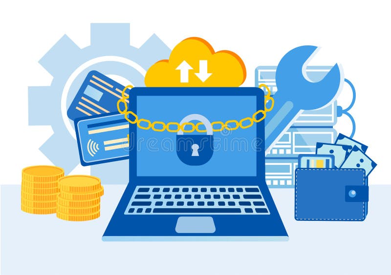 Data Protection. Site Safety Stock Vector - Illustration of business ...