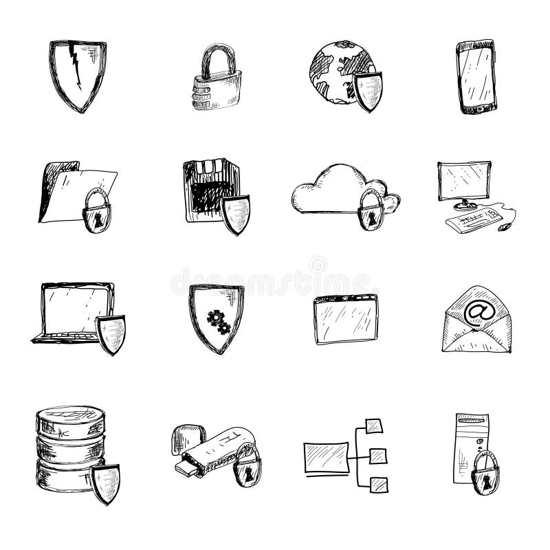 Data Protection Security Icons Stock Vector - Illustration of ... Data Protection Security Icons Stock Vector - Illustration of ...