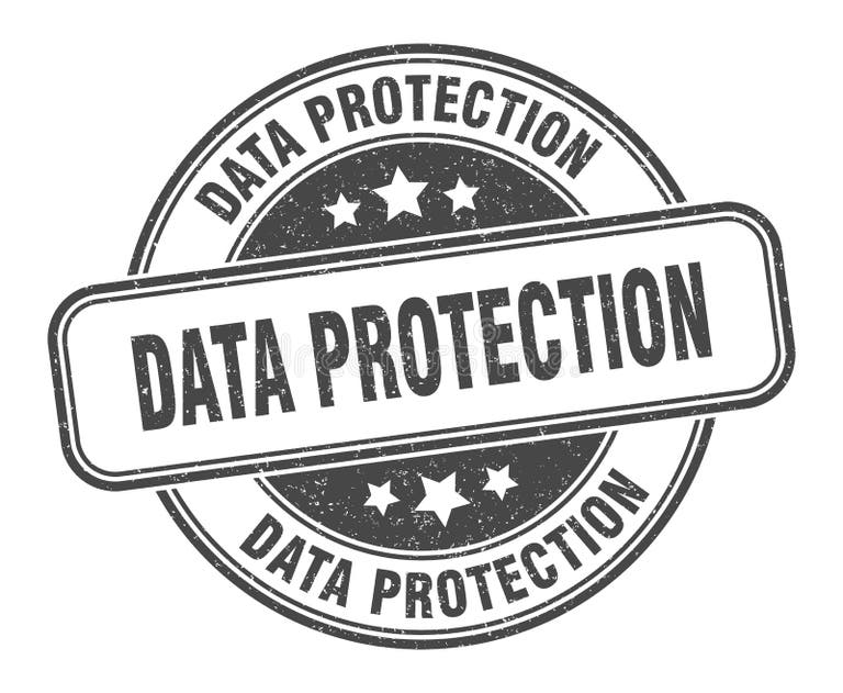 Data Protection Stamp. Data Protection Label. Round Grunge Sign Stock ...
