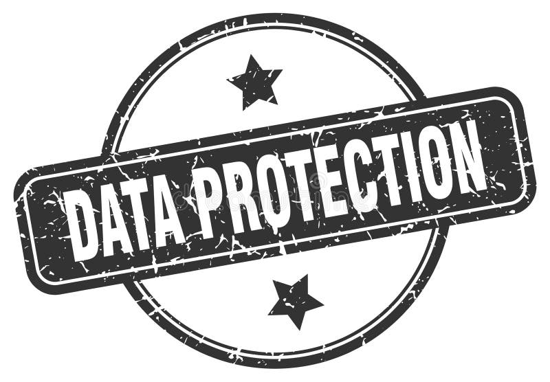 Data Protection Stamp. Data Protection Round Vintage Grunge Label Stock ...