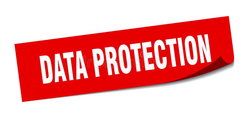 Data Protection Sticker. Square Isolated Label Sign. Peeler Stock ...