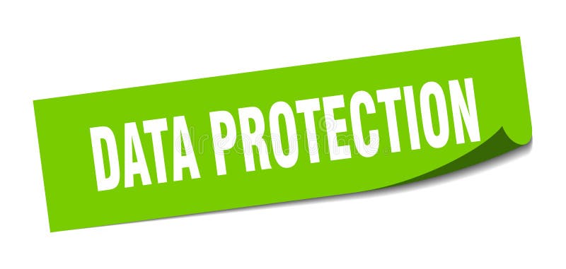 Data Protection Sticker. Square Isolated Label Sign. Peeler Stock ...