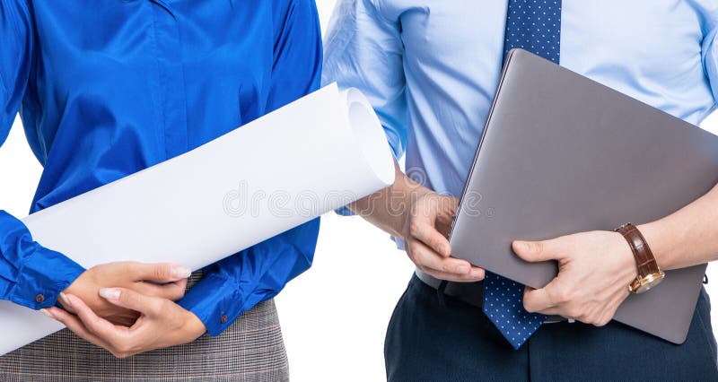 Data Protection. Supervisor Engineer with Blueprint. Plan Construction ...