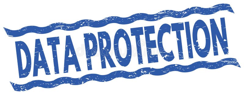 DATA PROTECTION Written Word on Red Stamp Sign Stock Illustration ...