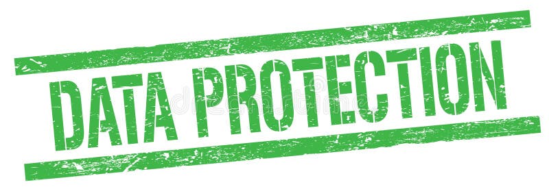 DATA PROTECTION Text on Green Grungy Rectangle Stamp Stock Illustration ...