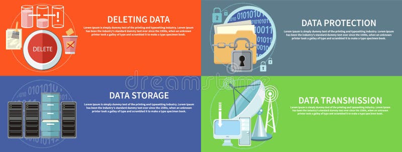 Data Storage Protection Concept Stock Illustration - Illustration of ...