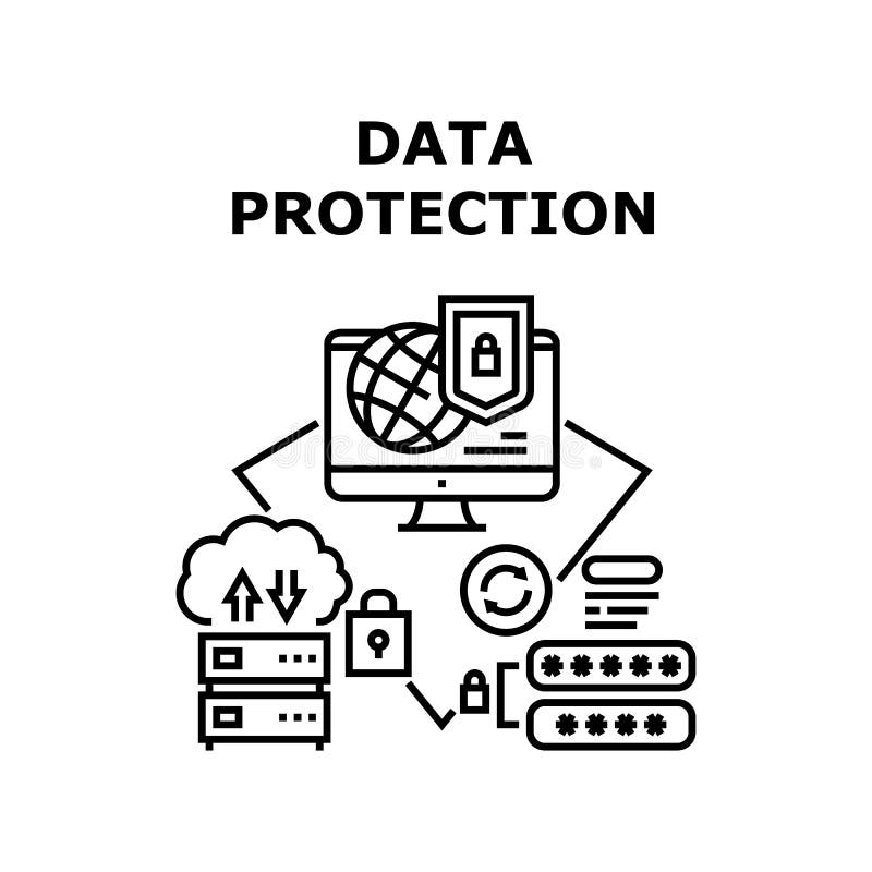 Data Protection Vector Concept Color Illustration Stock Illustration ...
