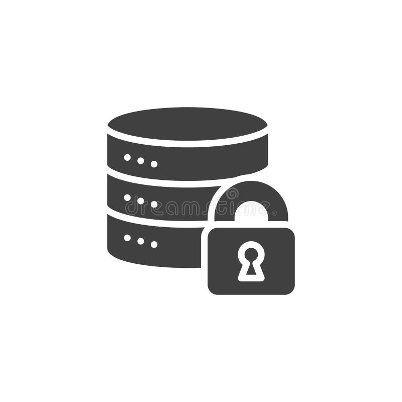 Data Protection Vector Icon Stock Vector - Illustration of internet ...