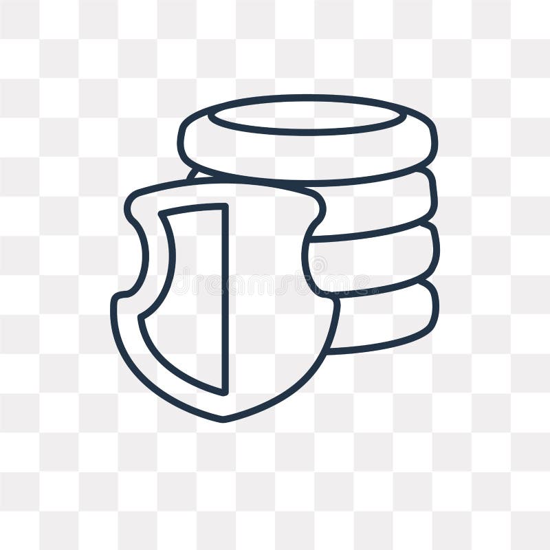 Data Protection Vector Icon Isolated on Transparent Background, Stock ...