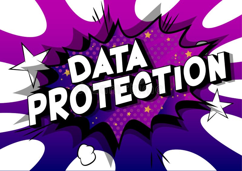 Data Protection - Comic Book Style Words. Stock Vector - Illustration ...