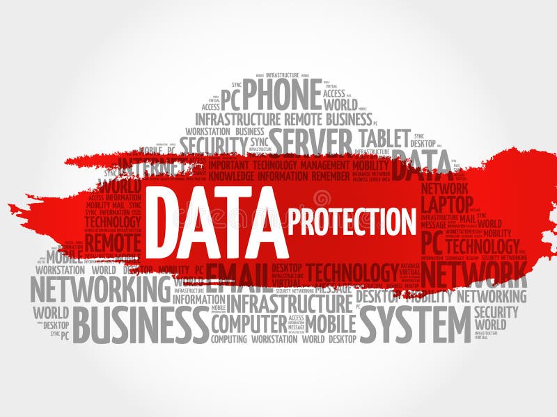 Data Protection Word Cloud Collage Stock Illustration - Illustration of ...