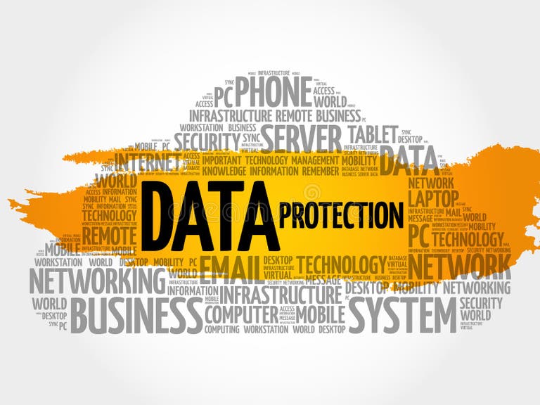 Data Protection Word Cloud Collage Stock Illustration - Illustration of ...