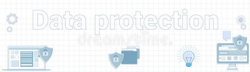 Data Protection White Background Stock Illustrations – 39,466 Data ...