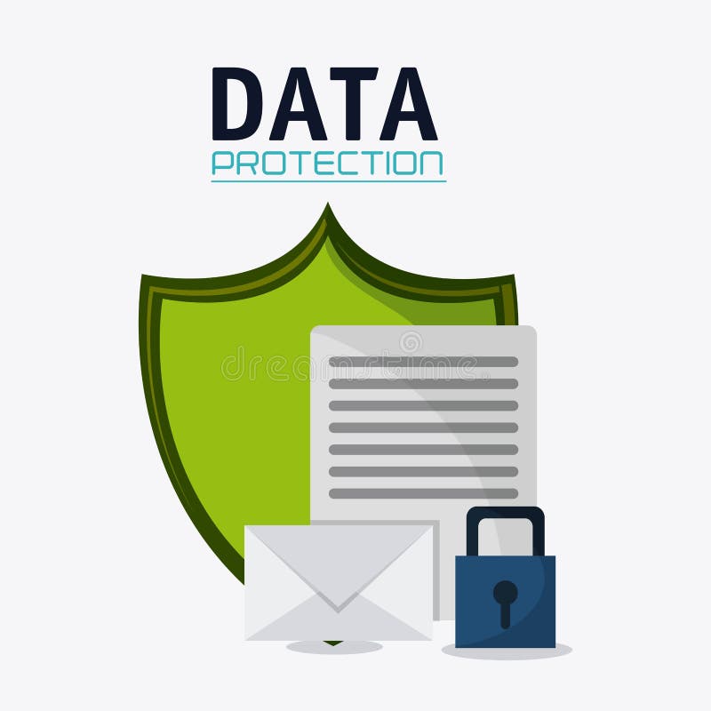 Data Protection and Yber Security System Design Stock Vector ...