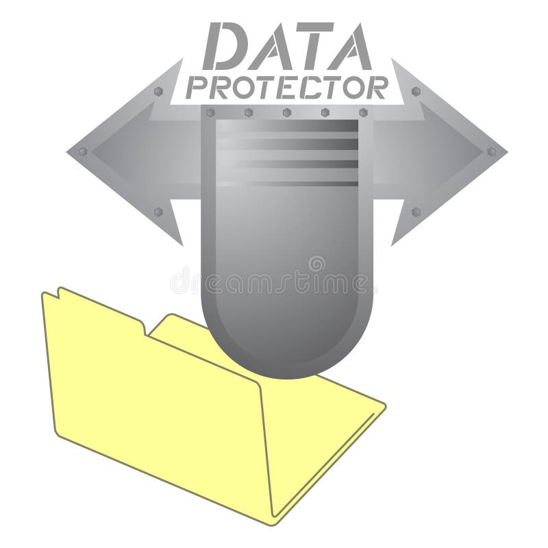 Data protector stock vector. Illustration of location - 28607338