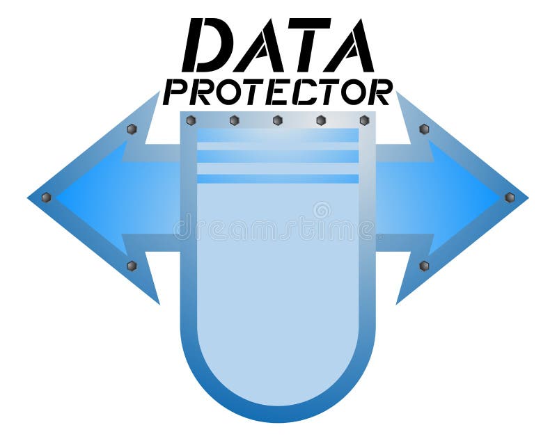 Data Protector Shield Emblem Stock Vector - Illustration of arrow ...