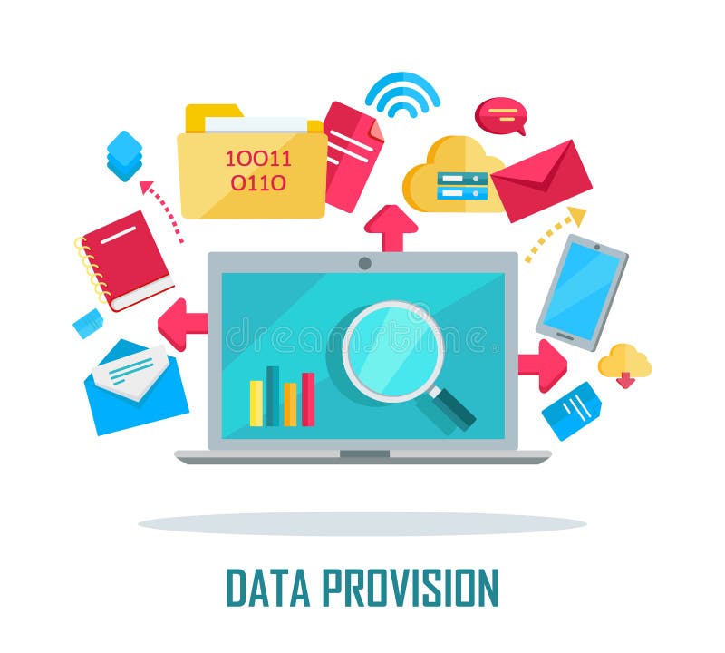Data Provision Banner stock vector. Illustration of cloud - 79240492
