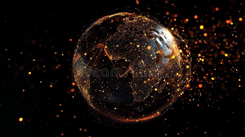 Data Pulses and Ebbs Across the Virtual Globe Displaying the Flow of ...