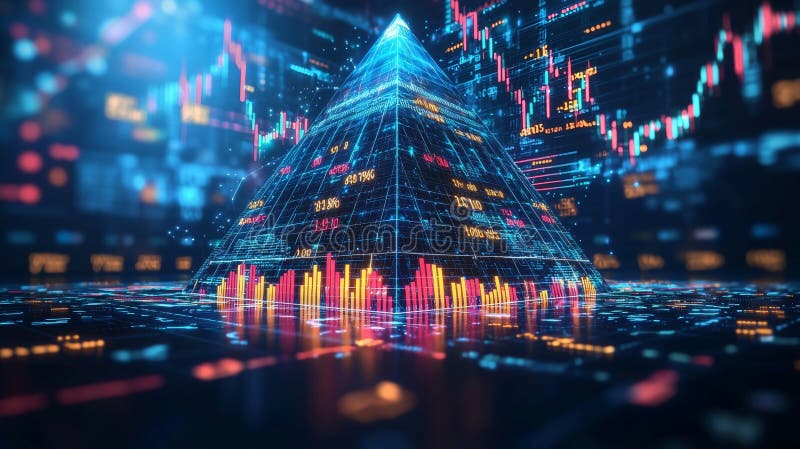 Data Pyramid stock illustration. Illustration of finance - 335079005
