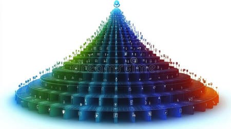 Data Pyramid, Visualizing Information Hierarchy Stock Illustration ...