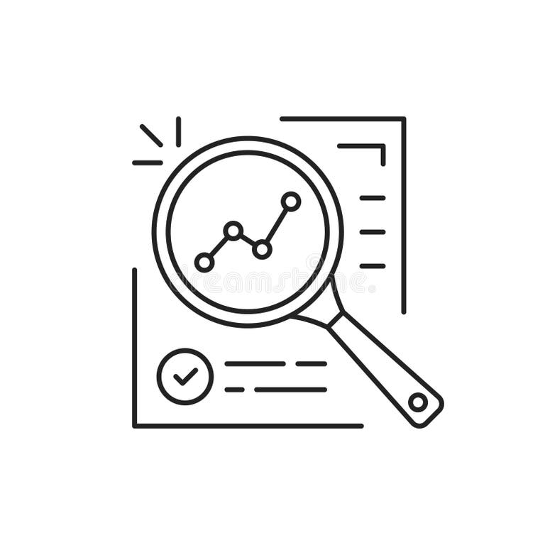 Data Quality Assessment or Study Case Thin Line Icon Stock Vector ...