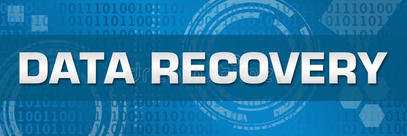 Data Recovery Blue Technology Binary Background Stock Illustration ...