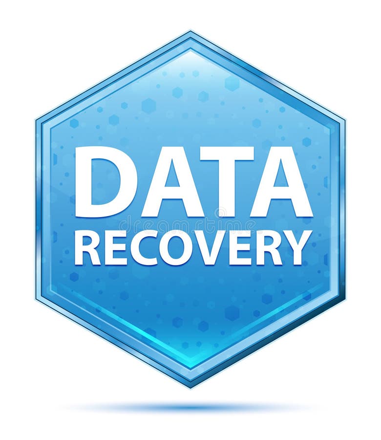 Data Recovery Crystal Blue Hexagon Button Stock Illustration ...