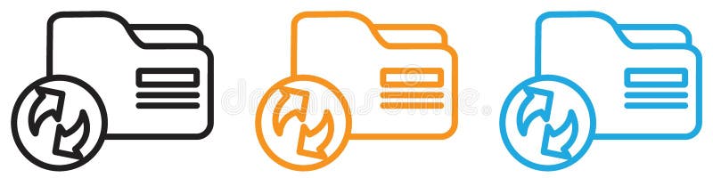 Data Recovery Icon Vector Logo Set Collection for Web App Ui Stock ...