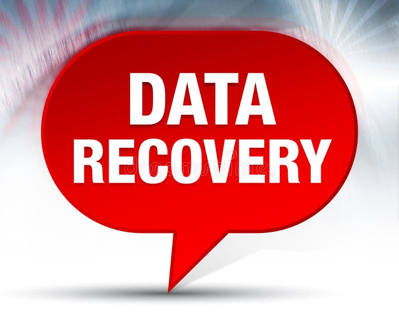 Data Recovery Red Bubble Background Stock Illustration - Illustration ...