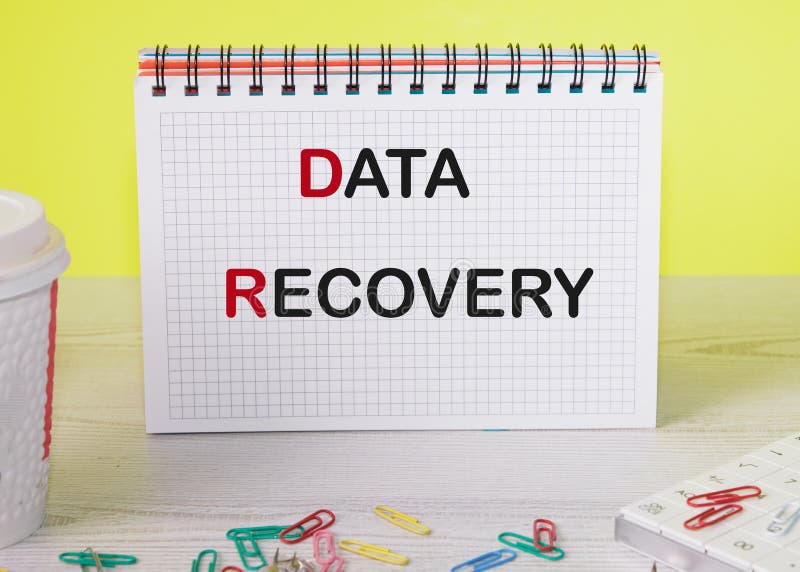 Data Recovery Text on a Notebook Sheet in a Cell, Word Cloud Concept ...