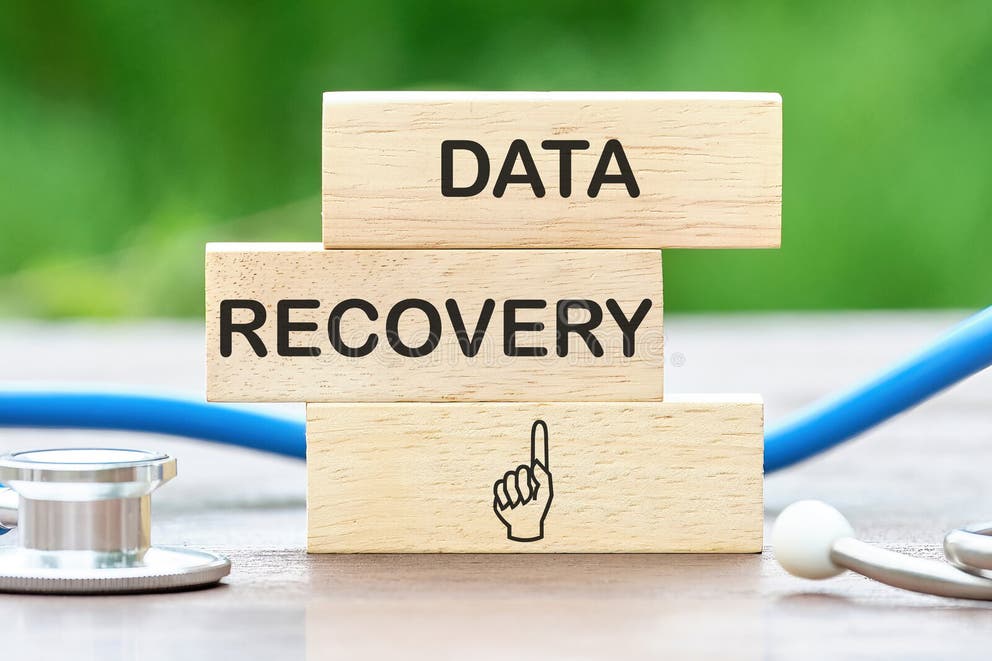 Data Recovery. Text on on Wooden Blocks Stock Image - Image of message ...