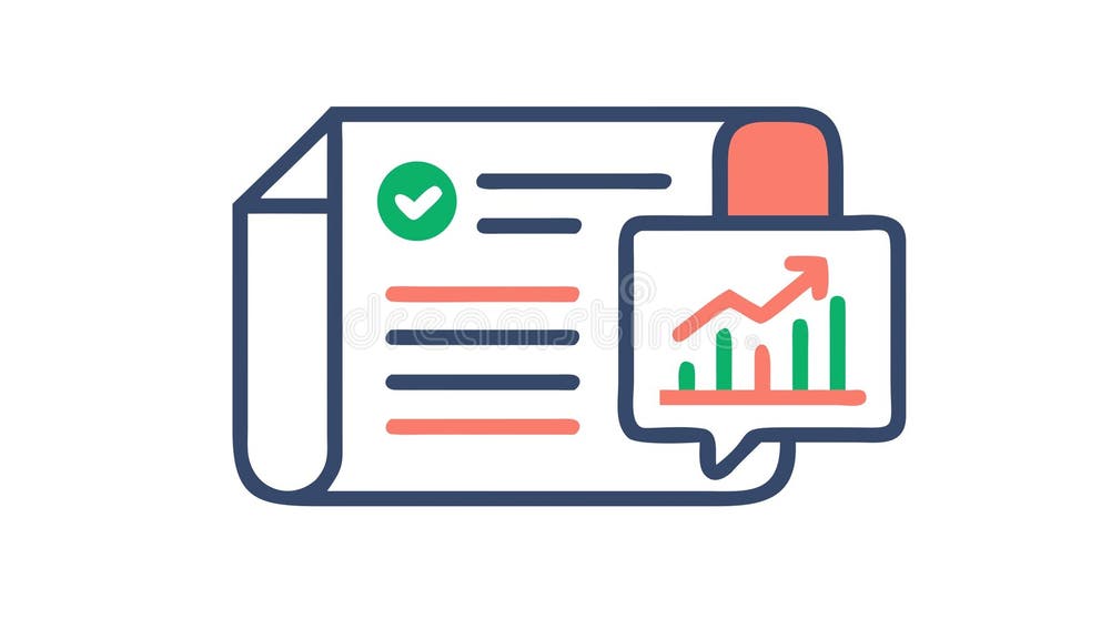 Data Report Icon, Vector Design Generative AI Stock Vector ...