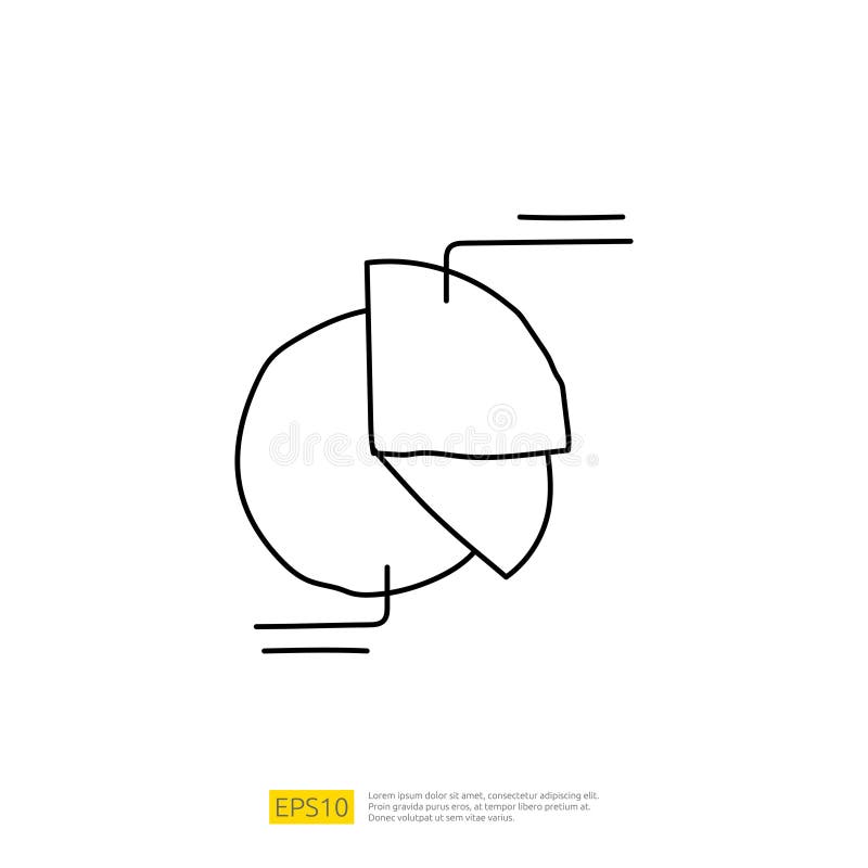 Data Report and Presentation Concept Doodle Linear Icon with Graphic ...
