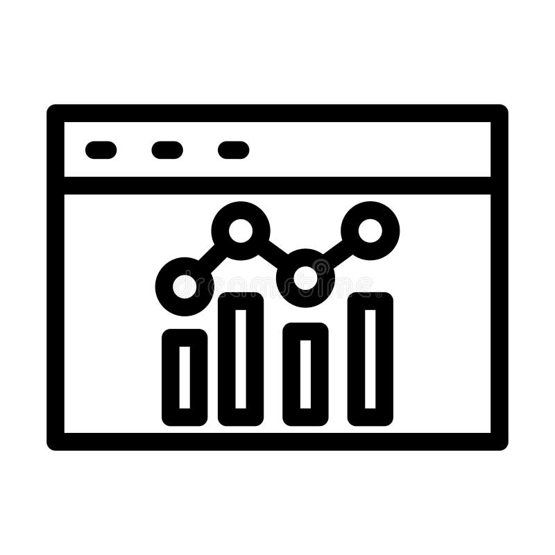 Data Report Vector Thick Line Icon for Personal and Commercial Use ...