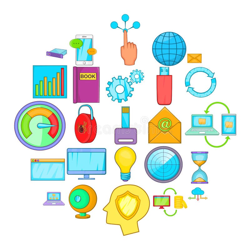 Request Icons Set Outline Vector. Friend Computer Stock Vector ...