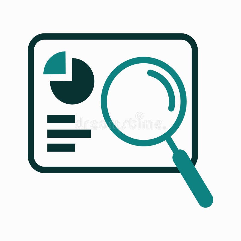 Data Research Flat Icon Design. Can Be Used for Business App and Web ...