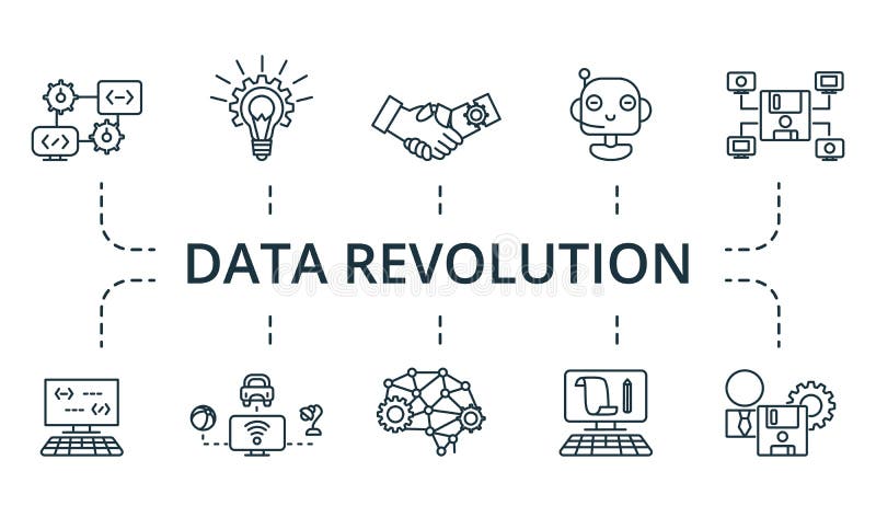 Data Revolution Icon Set. Contains Editable Icons Theme Such As ...