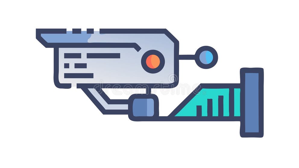 Data-Rich Security Camera Icon for Smart Surveillance and Analytics ...